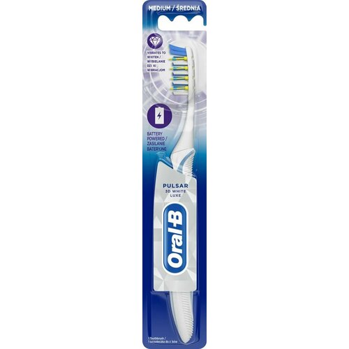 Oral-B Щетка зубная 3DW Luxe Pulsar средней жесткости, на батарейках, 1 шт. (из Финляндии)