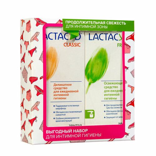 Набор Свежесть Лактацид Lactacyd set Classic + Fresh (комплект из 2 шт)