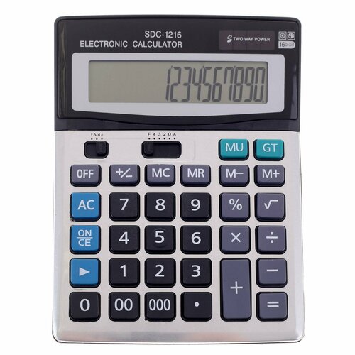 Калькулятор настольный, 16 - разрядный, SDC - 1216 (1шт.)