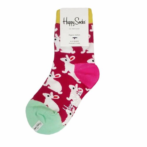 Носки Happy Socks размер 4-6 лет, розовый, желтый