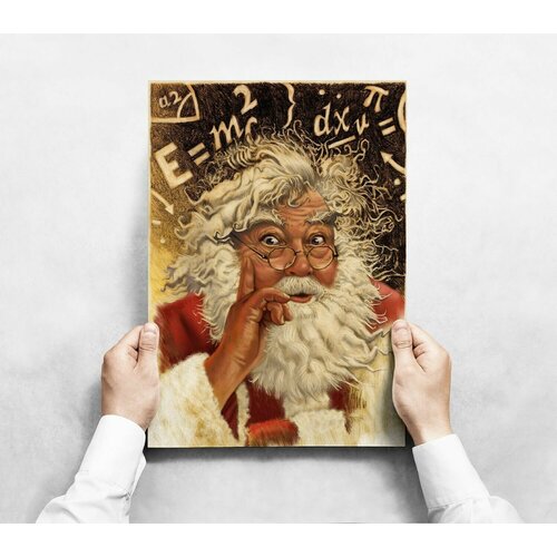 Интерьерный постер "Дед Мороз" формата А2 (40х60 см) без рамы