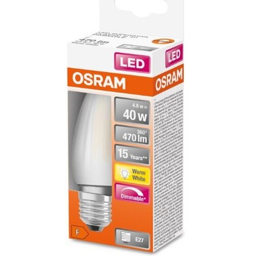 Светодиодная лампа Ledvance-osram OSRAM FIL LSCL B40 DIM 5W/827 230V FR E27 470lm