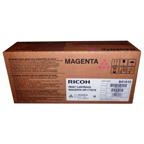 Картридж Ricoh MP C7501E Magenta, 21600 стр, пурпурный