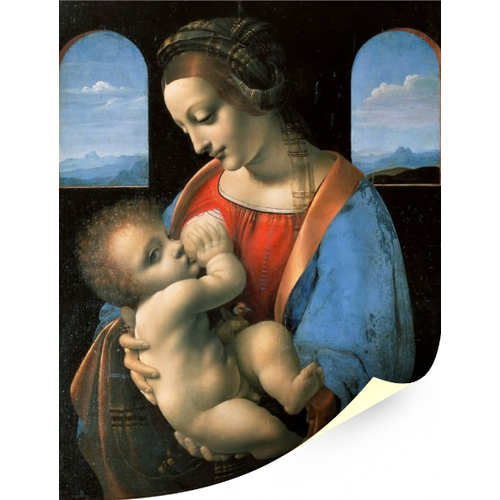 "Мадонна Литта", Леонардо да Винчи, картина (репродукция) (50х65 см / без подрамника)