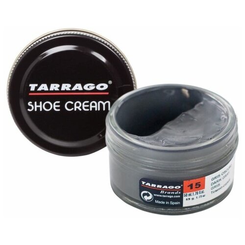 Tarrago Крем-банка Shoe Cream 015 dark gray, 50 мл