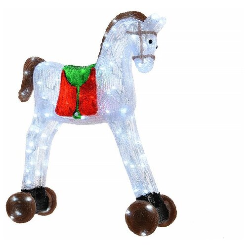 Фигурка Kaemingk Игрушечная лошадка светодиодная 492255, 40 см, белый