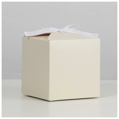 Коробка складная «Бежевая», 12 × 12 × 12 см