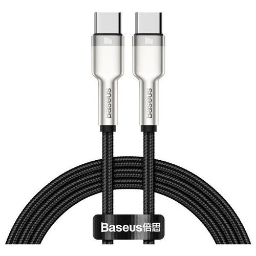 Кабель Baseus Cafule Series Metal Data Cable Type-C - Type-C 100W 1m Черный CATJK-C01