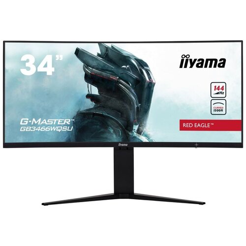 34" Монитор Iiyama G-Master GB3466WQSU-B1, 3440x1440, 144 Гц, *VA, черный