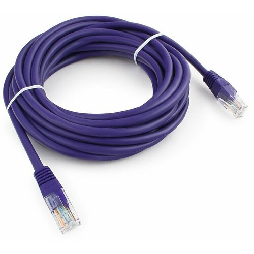 Набор из 3 штук Патч-корд UTP Cablexpert PP12-5M/V категория 5e, 5 м, литой, многожильный, фиолетовый