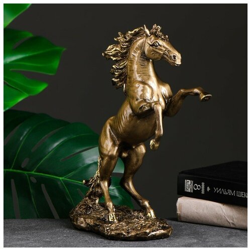 Хорошие сувениры Фигура "Конь на дыбах" бронза, 27х10х32см
