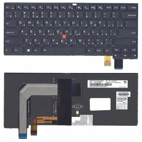 Клавиатура для ноутбука Lenovo T460 Yoga 14 P/n: 00UR200, 57Y005A, SN20J35624, MP-14A83USJ4421