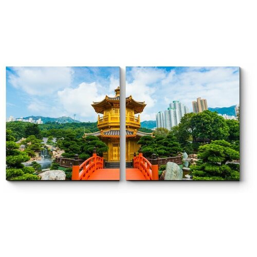 Модульная картина Великолепие Гонконга50x25