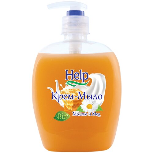 Help Крем-мыло Молоко и мед, 500 мл, 544 г