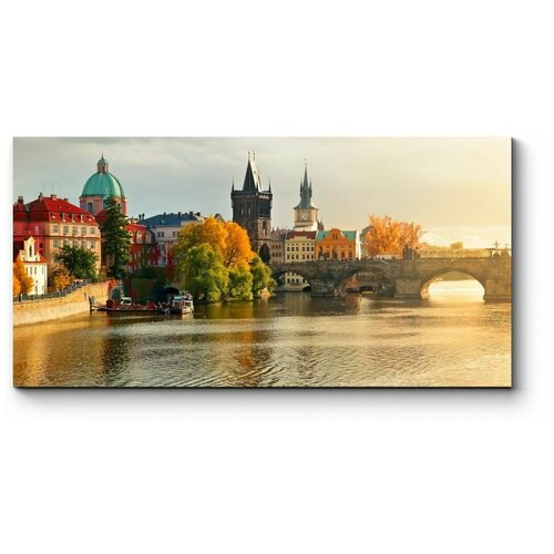 Модульная картина Закат в Старом Городе, Прага 70x35