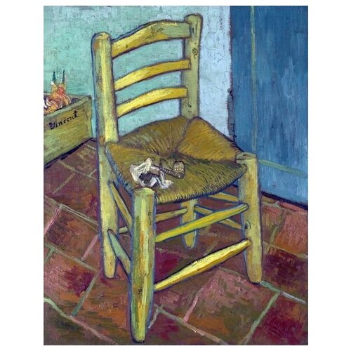 Репродукция на холсте Стул Ван Гог Винсента (Van Gogh's Chair) Ван Гог Винсент 30см. x 39см.