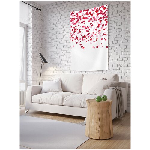 Вертикальное фотопанно на стену JoyArty "Дождь из сердец", из ткани, 150х200 см
