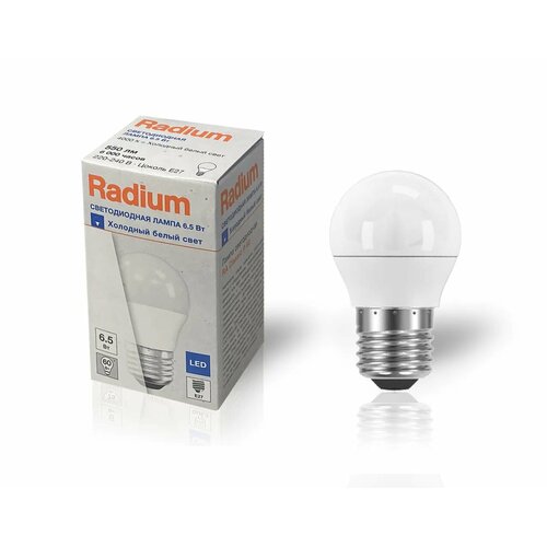 Лампочка светодиодная Radium Шар P E27 6,5Вт 220В 550Лм 4000К Дневной белый, упаковка 1шт