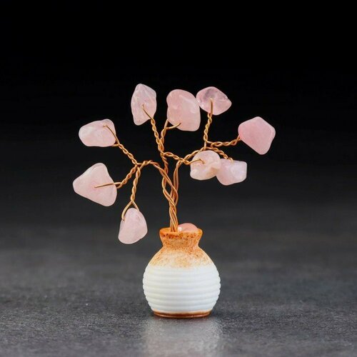 Сувенир "Дерево Любви. Розовый кварц", натуральный камень, 7 х 3 см (комплект из 11 шт)
