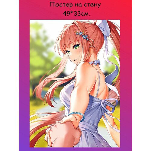 Постер, плакат на стену 'Doki Doki Literature Club' 49х33 см (A3+)