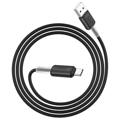 Кабель USB A --> Type-C (M) 1.0м (USB 2.0) hoco X48, чёрный, силиконовая оплетка, 3A