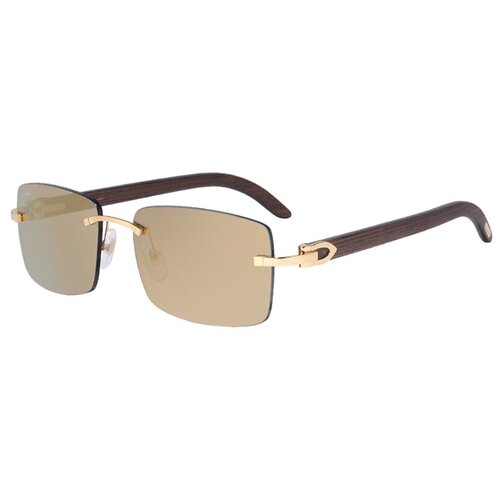 Солнцезащитные очки Cartier, золотой, бесцветный