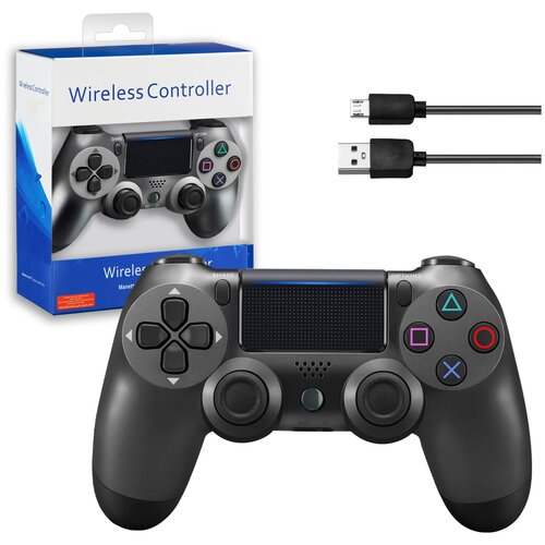 Джойстик PS4 DualShock беспроводной AA серый (no logo)