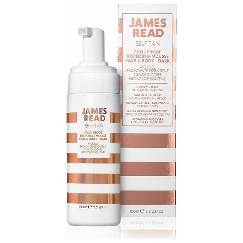 Бронзирующий мусс для новичков JAMES READ FOOL PROOF Темный