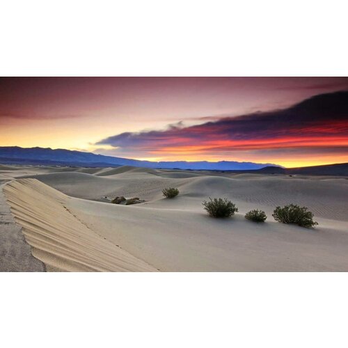 Картина на холсте 60x110 LinxOne "Песок пустыня закат небо" интерьерная для дома / на стену / на кухню / с подрамником
