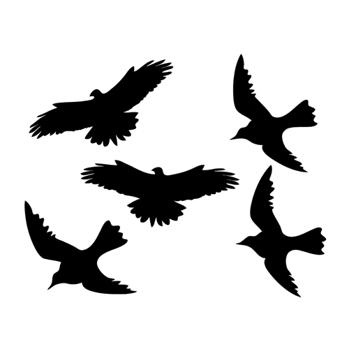 Защита панорамного окна от птиц: наклейки (60 x 42) см - V28