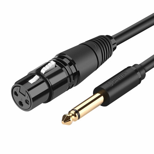 Кабель UGREEN AV131 (20721) 6.35 Male To XLR Female Cable. Длина: 5м. Цвет: черный