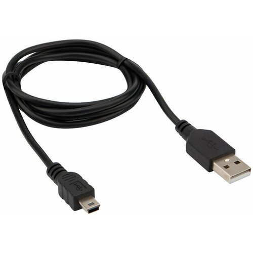 Универсальный USB кабель miniUSB (быстрая зарядка) 1 м, черный