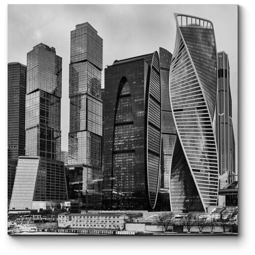 Модульная картина Московский бизнес центр 30x30