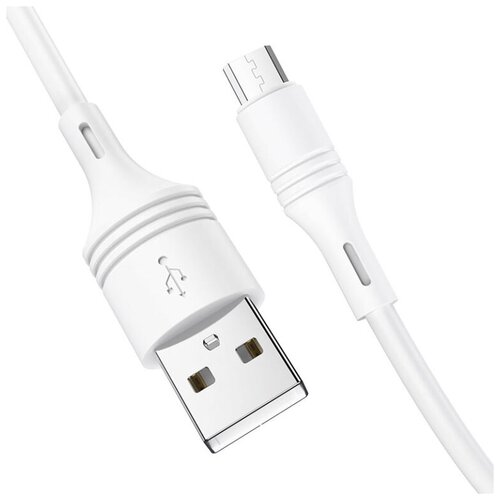 Кабель Borofone BX43 CoolJoy USB - Micro-USB, 1 м, 1 шт., белый 