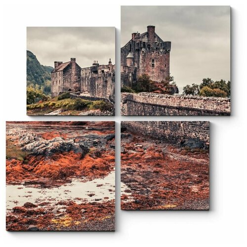 Модульная картина Замок Эйлен Донан в Шотландии в закате140x140