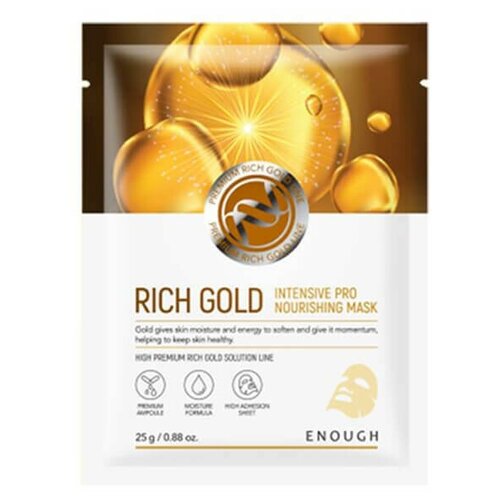 Enough Маска тканевая с 24K золотом - Premium rich gold intensive pro nourishing mask, 25мл