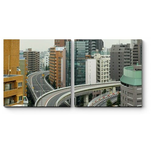 Модульная картина Жилые многоэтажки Токио130x65