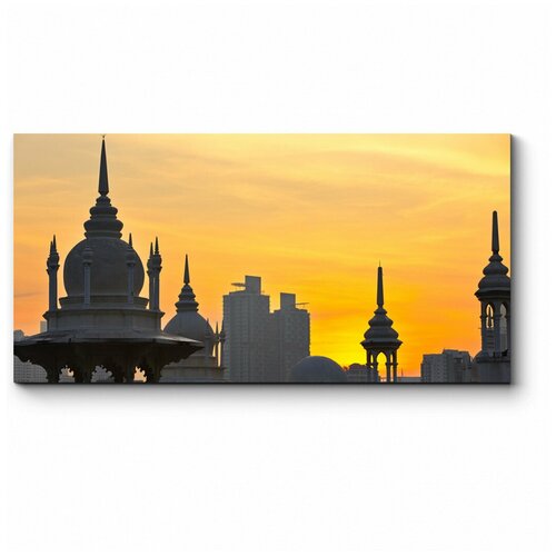 Модульная картина Куала-Лумпур на рассвете60x30