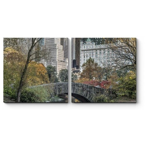 Модульная картина Осень пришла в Нью-Йорк60x30