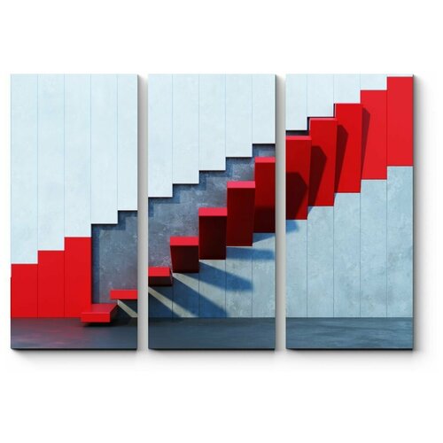 Модульная картина Красная лестница150x108