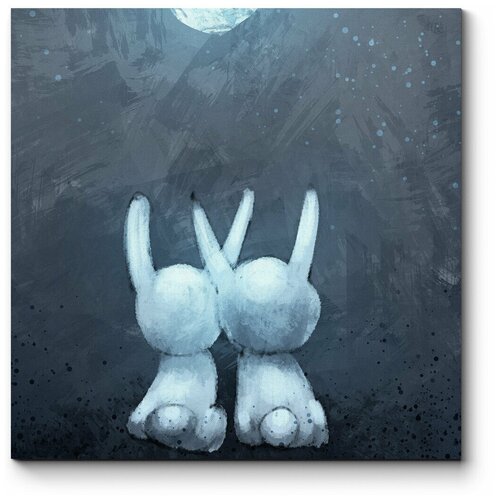 Модульная картина Любовь кроликов 90x90