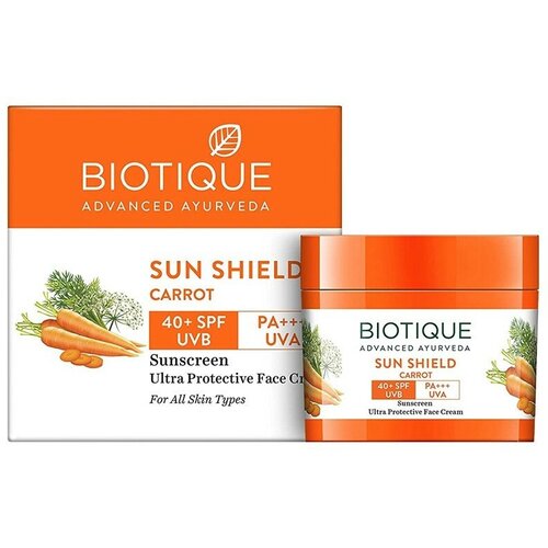 Крем солнцезащитный для лица Морковь SPF 40 Биотик (Bio Carrot Lotion Biotique), 50 грамм