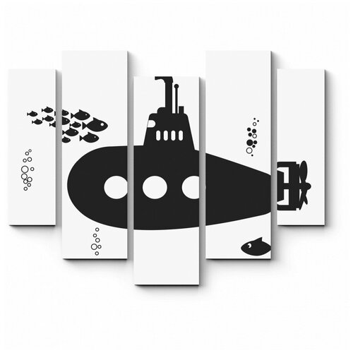 Модульная картина Подводная лодка 191x155