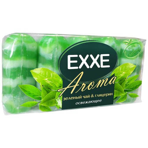 EXXE Мыло кусковое Aroma Зеленый чай & глицерин, 5 шт., 70 г