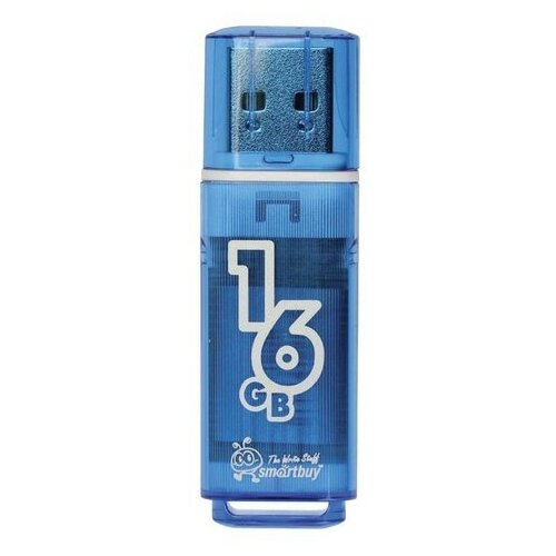 Флеш-диск 16 GB, SMARTBUY Glossy, USB 2.0, синий, SB16GBGS-B