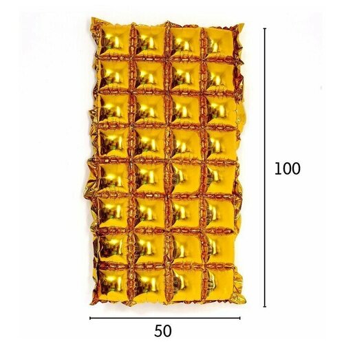 Панно фольгированное 74 х 142 см, 4 ряда, цвет золотой
