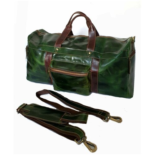 Сумка дорожная Black Buffalo Bags, 15х25х48 см, ручная кладь, зеленый