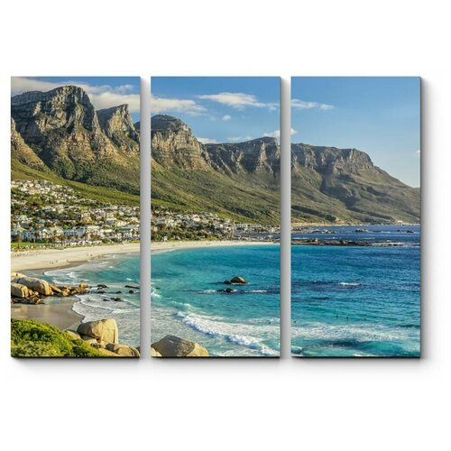 Модульная картина Волны у песчаных берегов Кейптауна 120x86