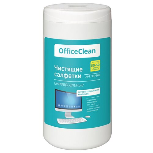OfficeClean 307369 влажные салфетки 100 шт. для экрана, для оргтехники, 170 мм  x 130 мм