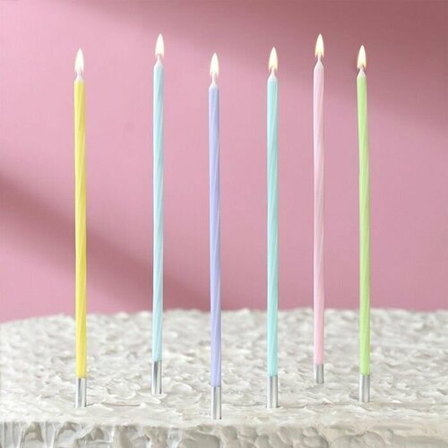 Набор свечей в торт, 7 штук, разноцветные